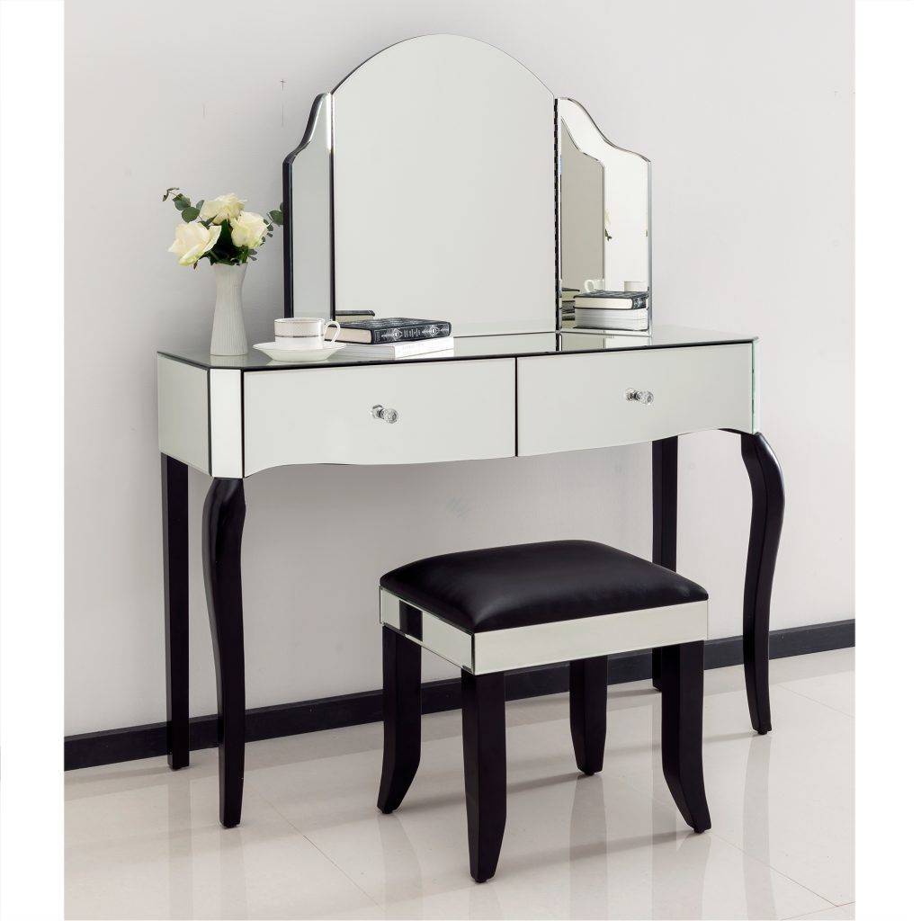 Mirrored Dressing Table romano crystal mirrored dressing table set ...